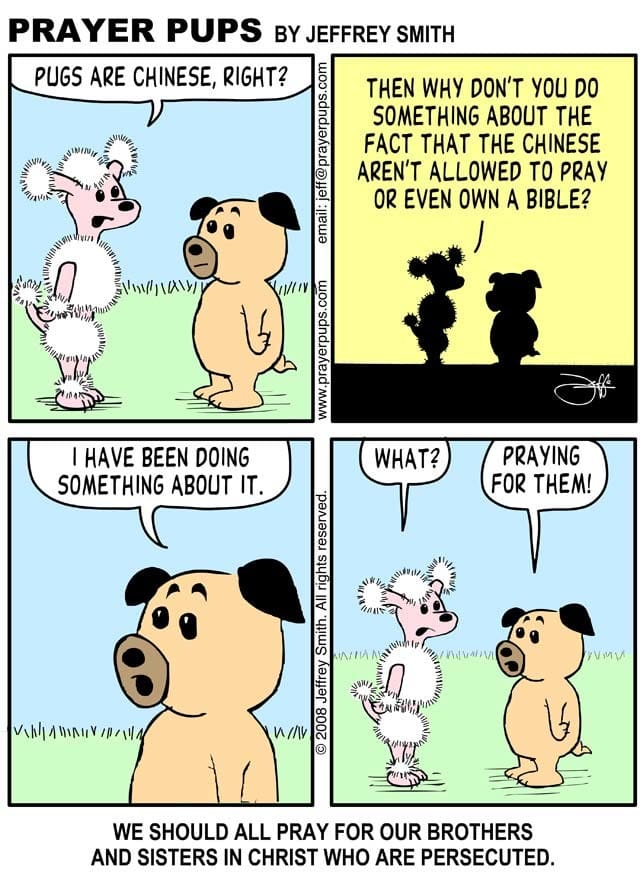 Praying For Chinese Christians | Christian Cartoons From Prayer Pups ...