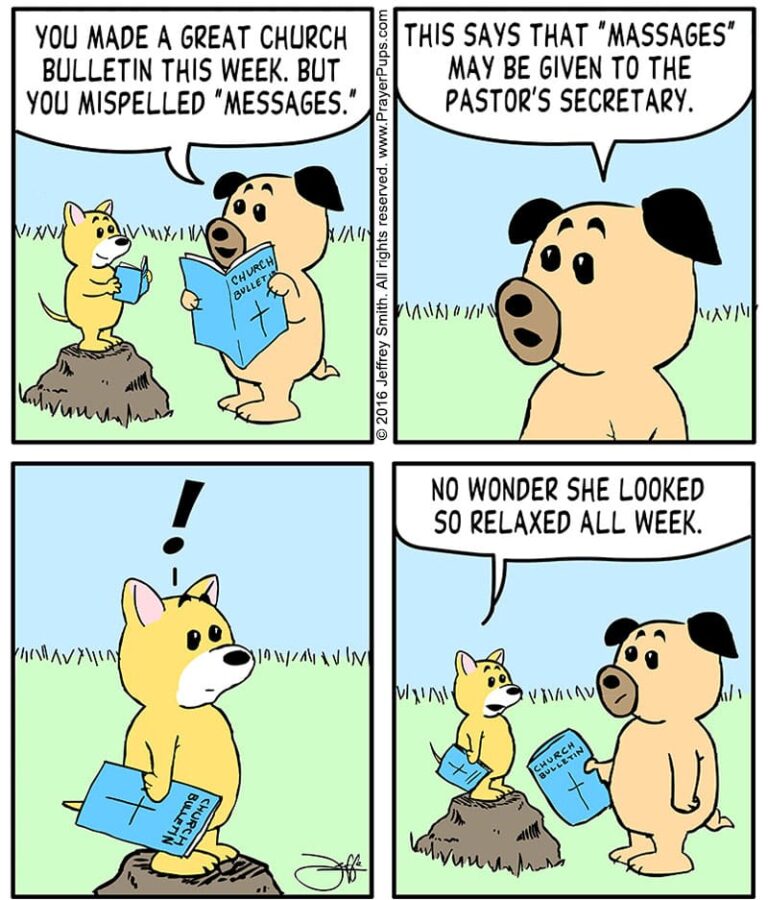 Pastor's Secretary | Christian Cartoons From Prayer Pups Christian ...