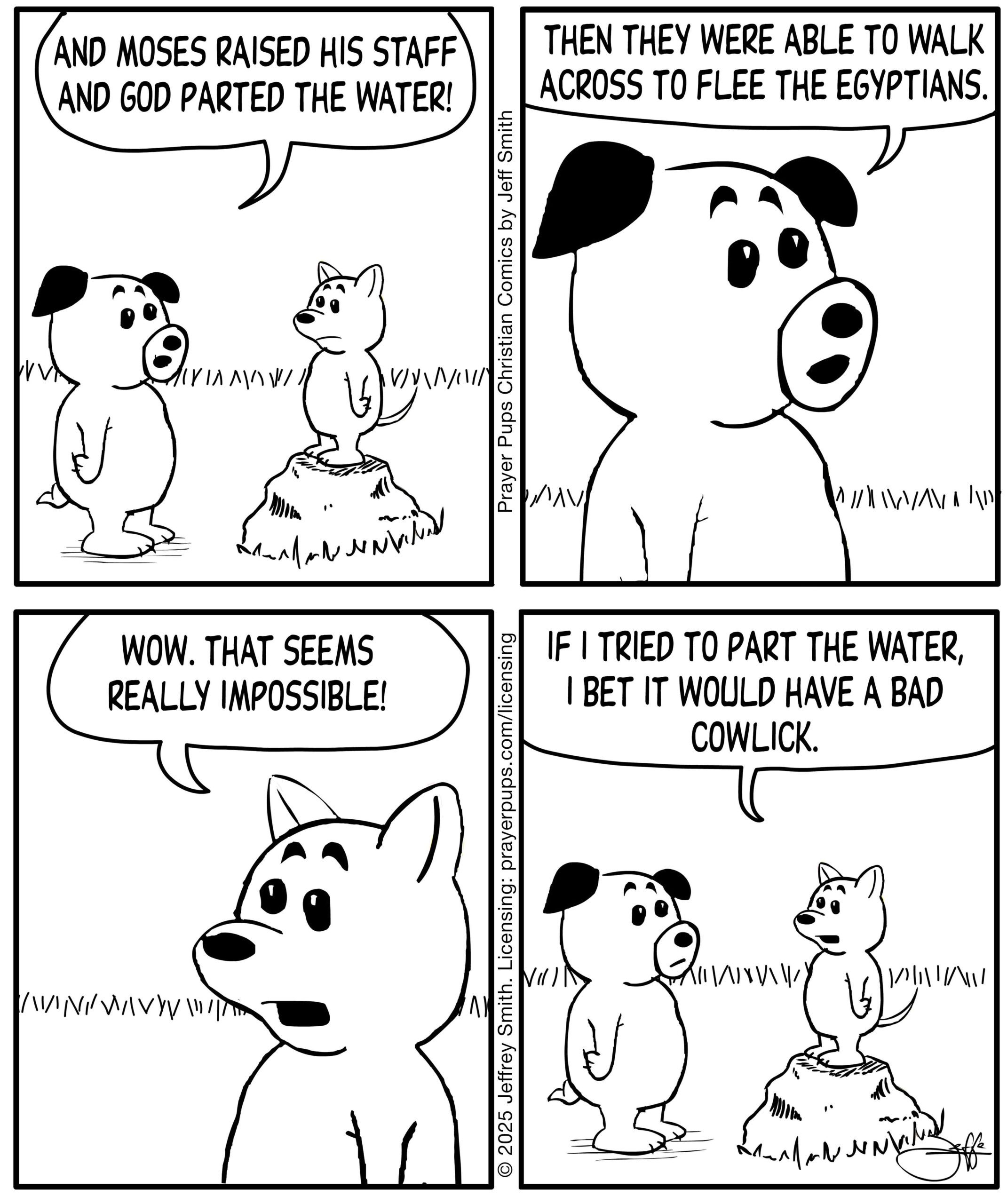 Moses Parting the Water - A True Miracle from ExodusChristian Cartoons ...